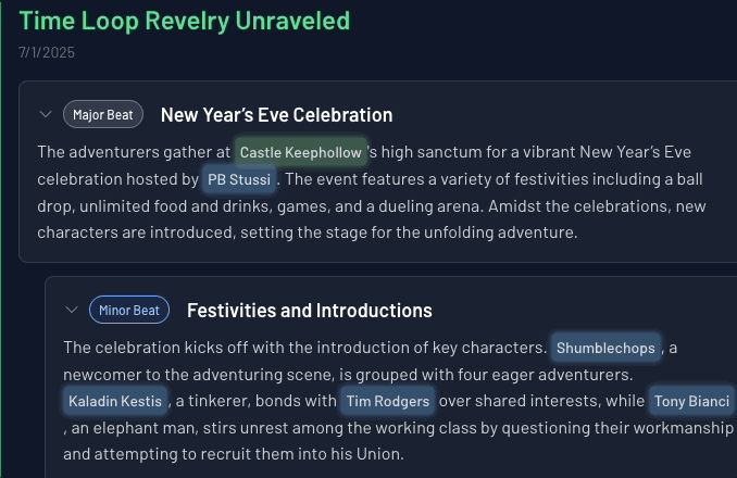 Features - TTRPG Campaign Management Tools | Archivist AI